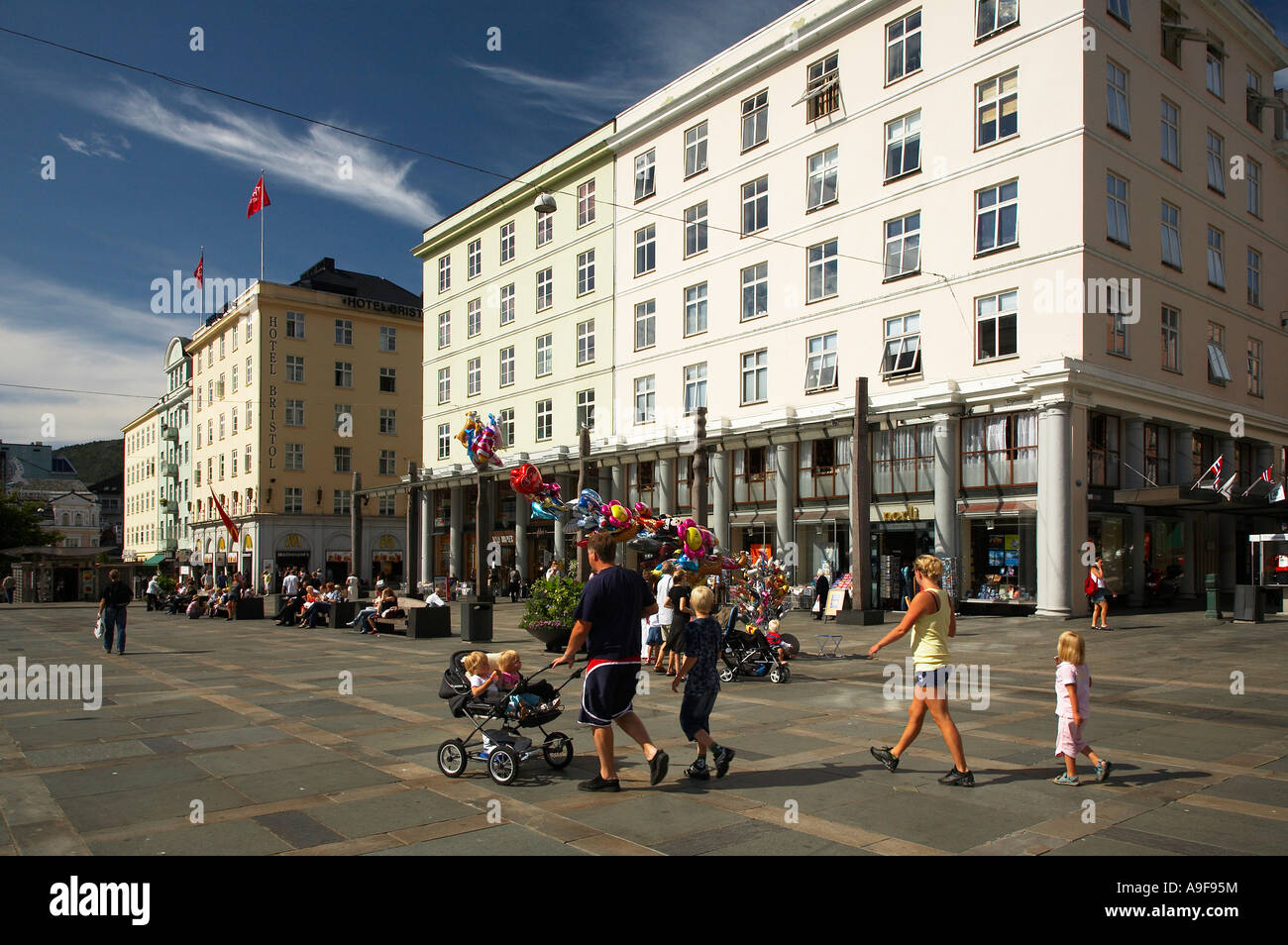 Torgallmenningen Square Bergen City Centre Norway Stock Photo - Alamy