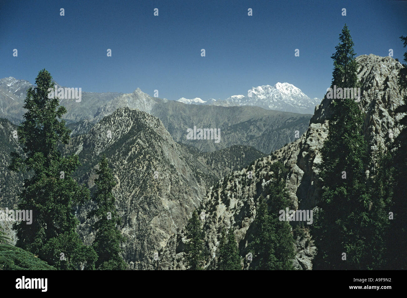 Mountain view towards Afghanistan from Pakistan Kalash valley Chitral ...