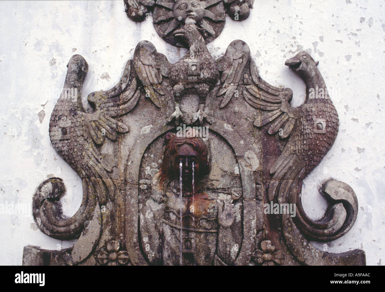 Strange crying fountain in Braga Portugal Stock Photo - Alamy