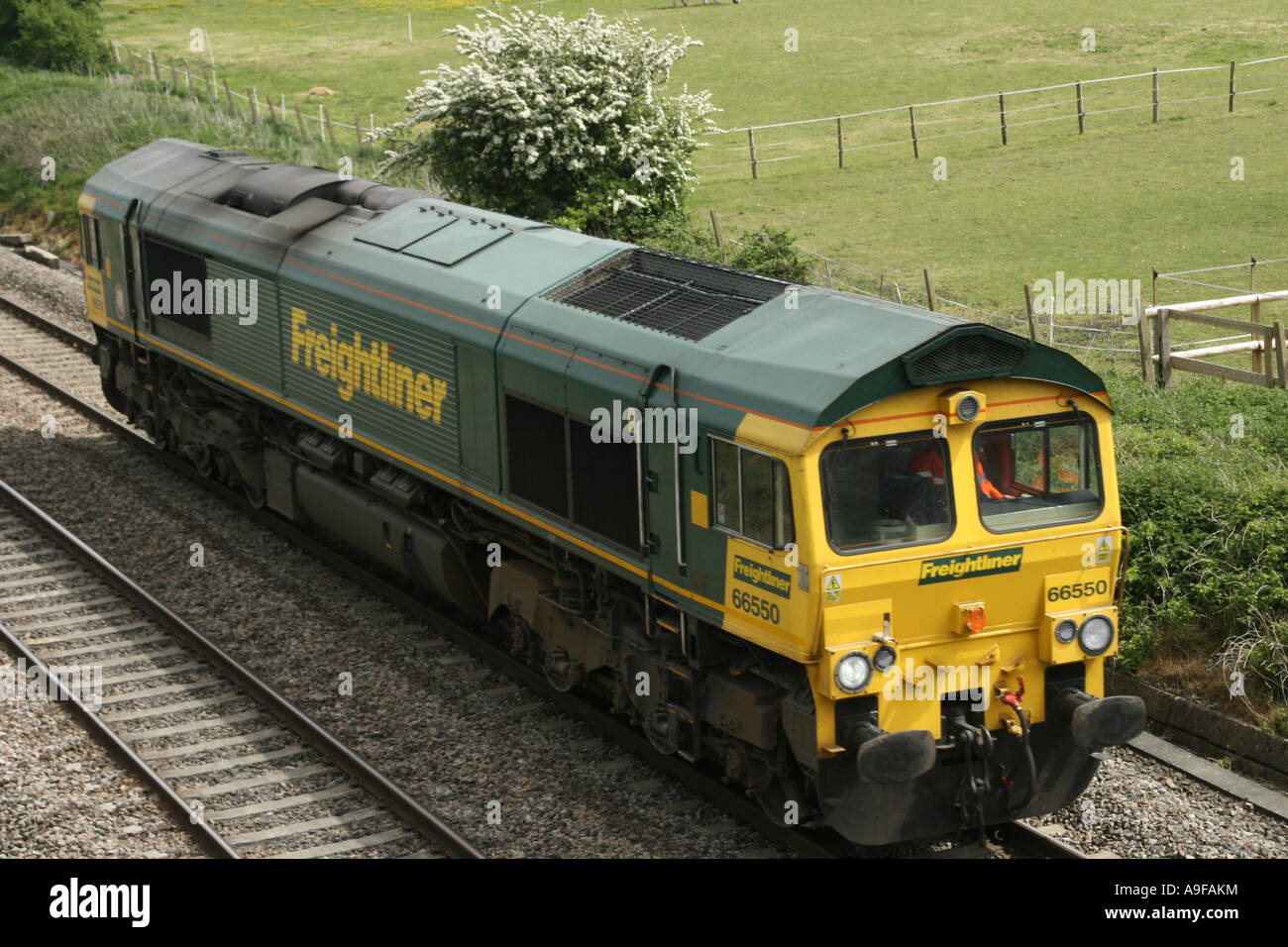 Freightliner Diesel Railway Locomotive Stock Photo - Alamy