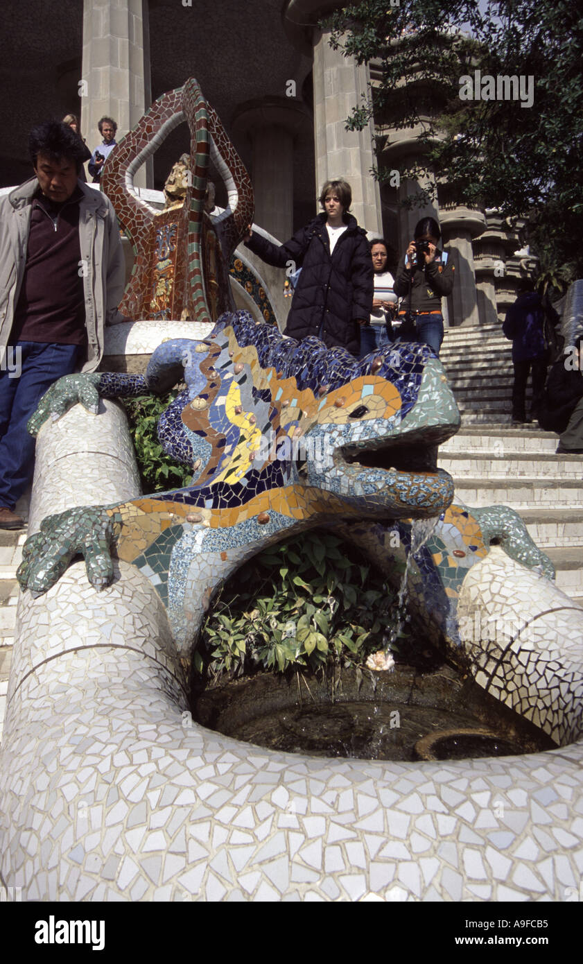 Gaudi Dragon Parc Guell Stock Photo - Alamy