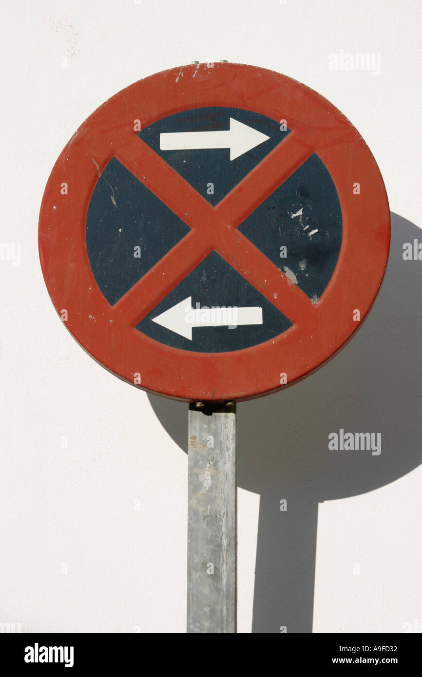 No Parking Either Side traffic sign Stock Photo - Alamy