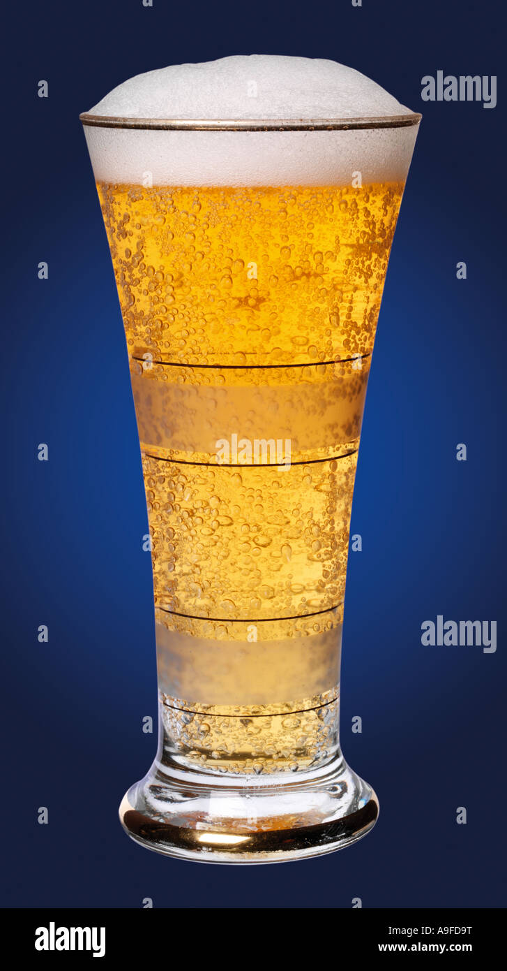 SINGLE BEER ON BLUE Stock Photo - Alamy