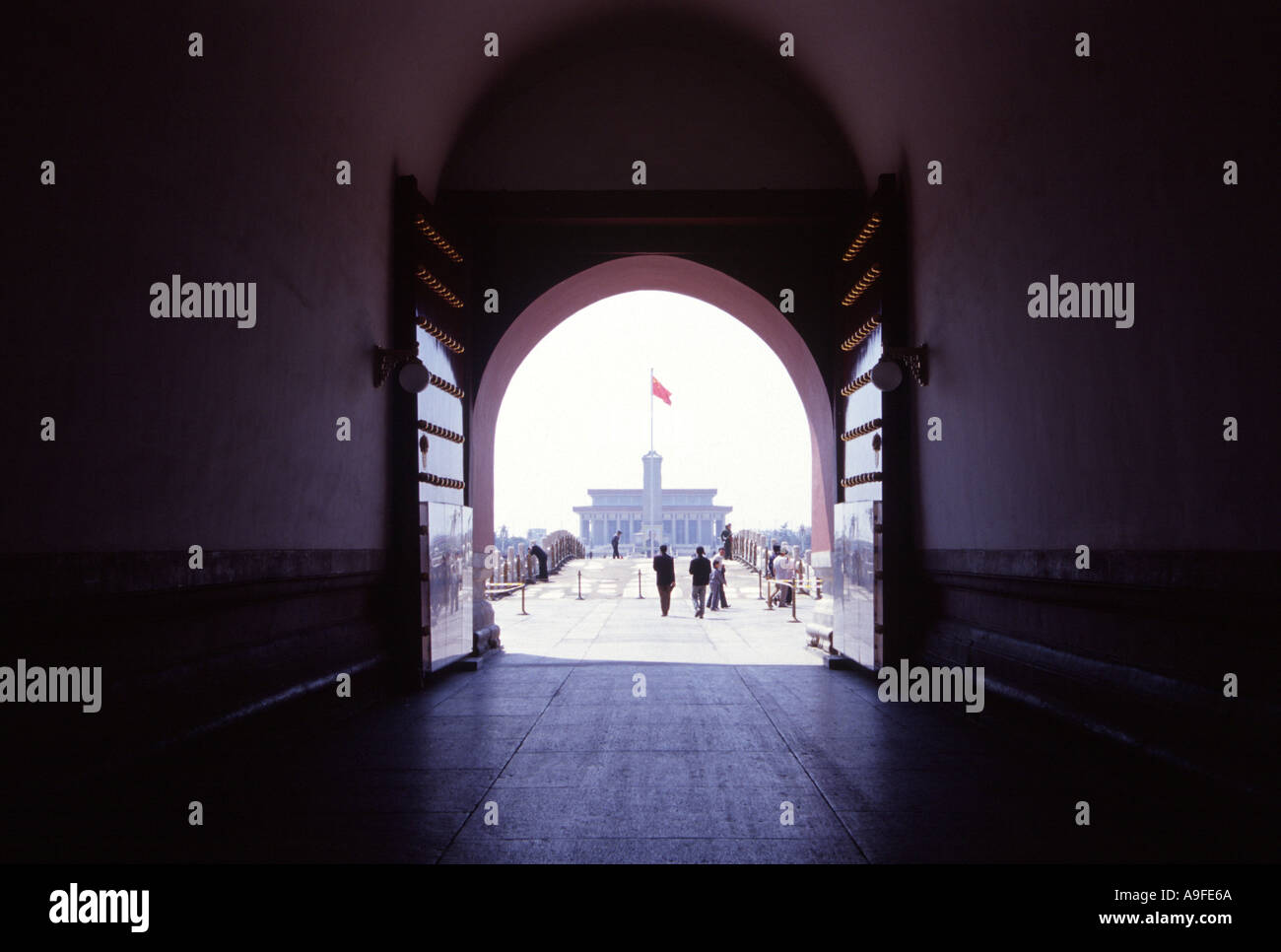 Look out from inside of Tian An Men building Beijing Stock Photo - Alamy