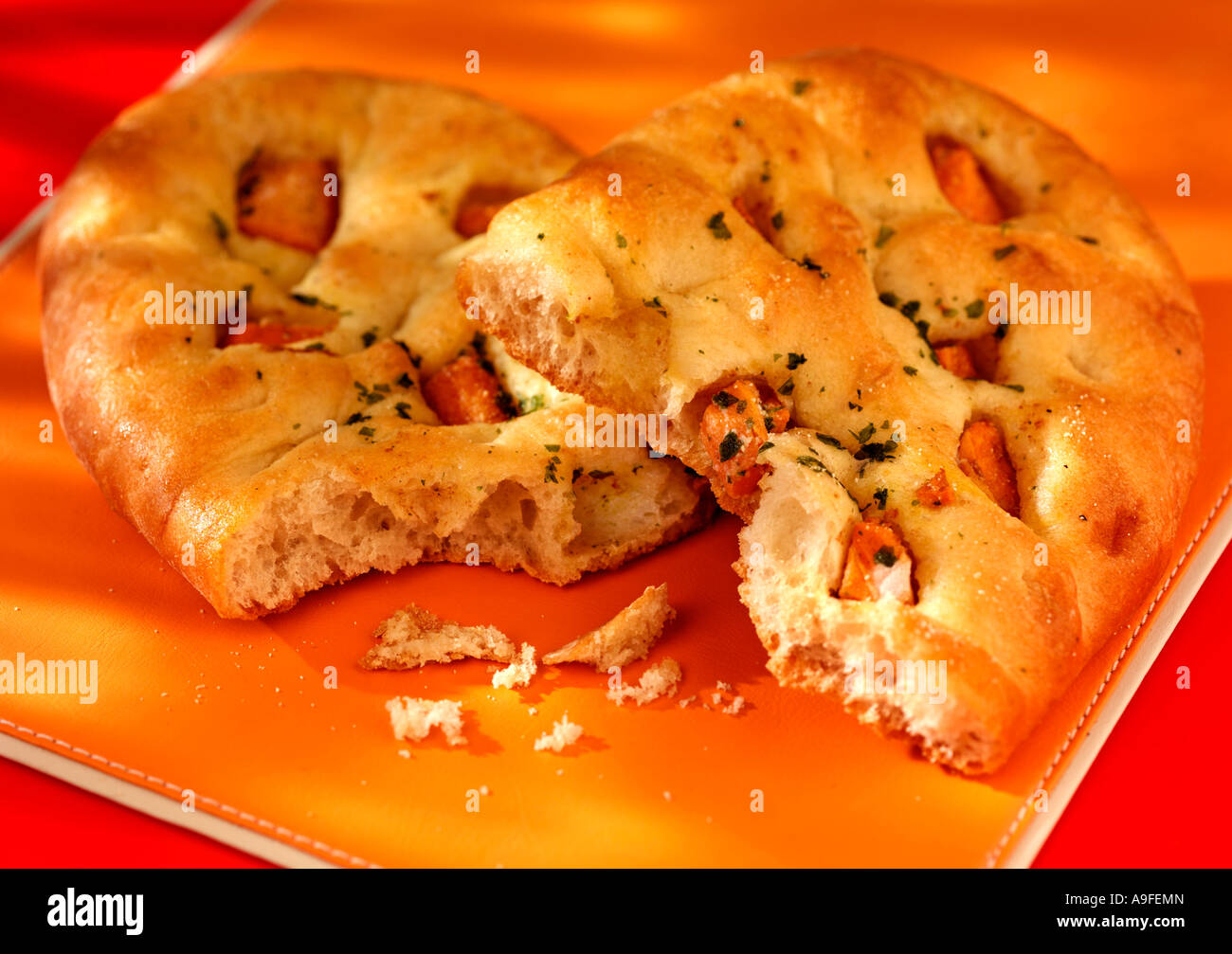 MOROCCAN FLAT BREAD WITH CARROTS Stock Photo - Alamy