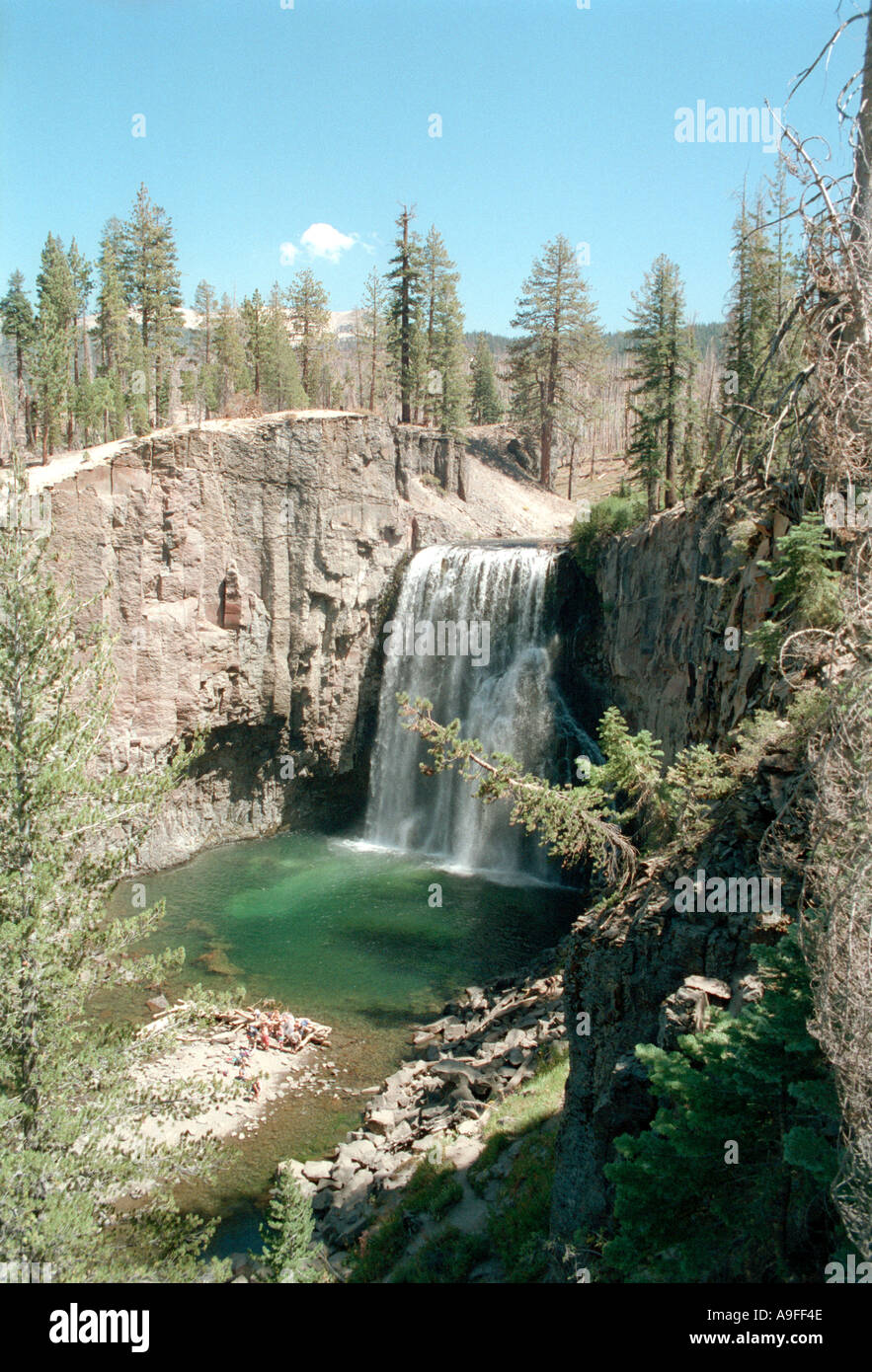 rainbow falls waterfall san joaquin river california mammoth lakes inyo ...