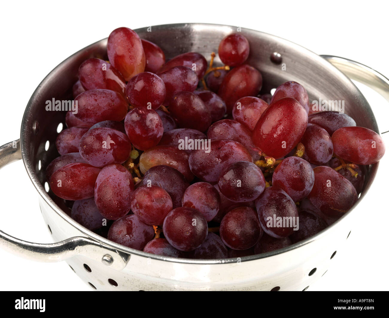 Bunch Of Fresh Healthy Ripe Sweet Red Grapes Isolated Against A White ...