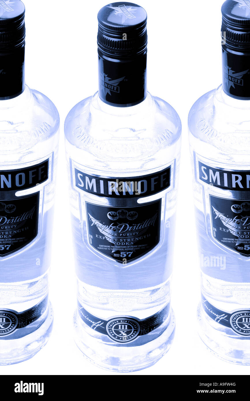 Bottles of Vodka Stock Photo - Alamy