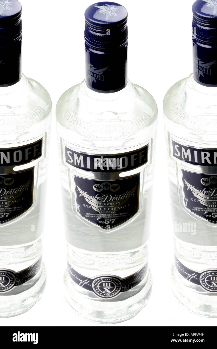 Bottles of Vodka Stock Photo - Alamy