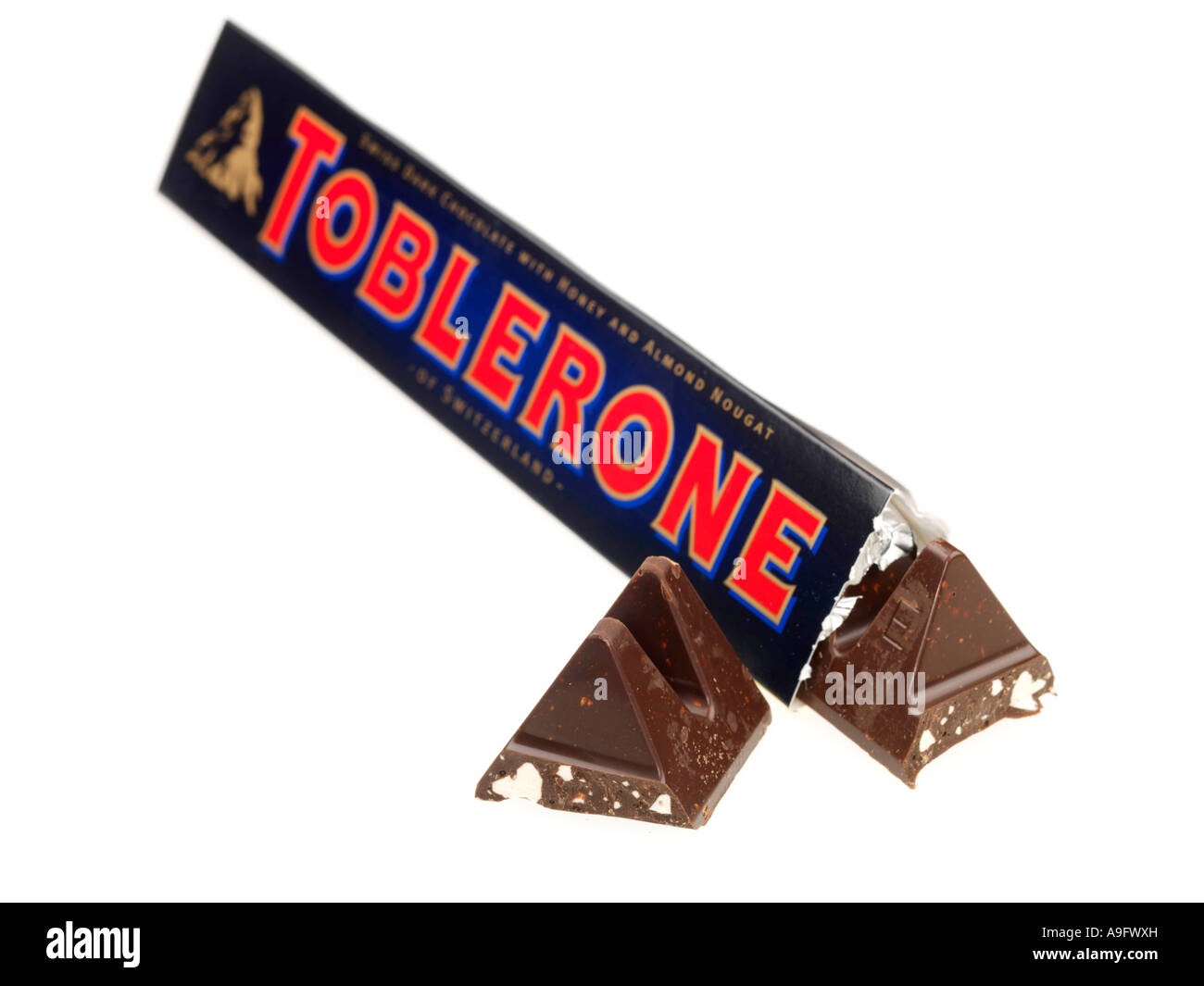 Dark chocolate toblerone Cut Out Stock Images & Pictures - Alamy