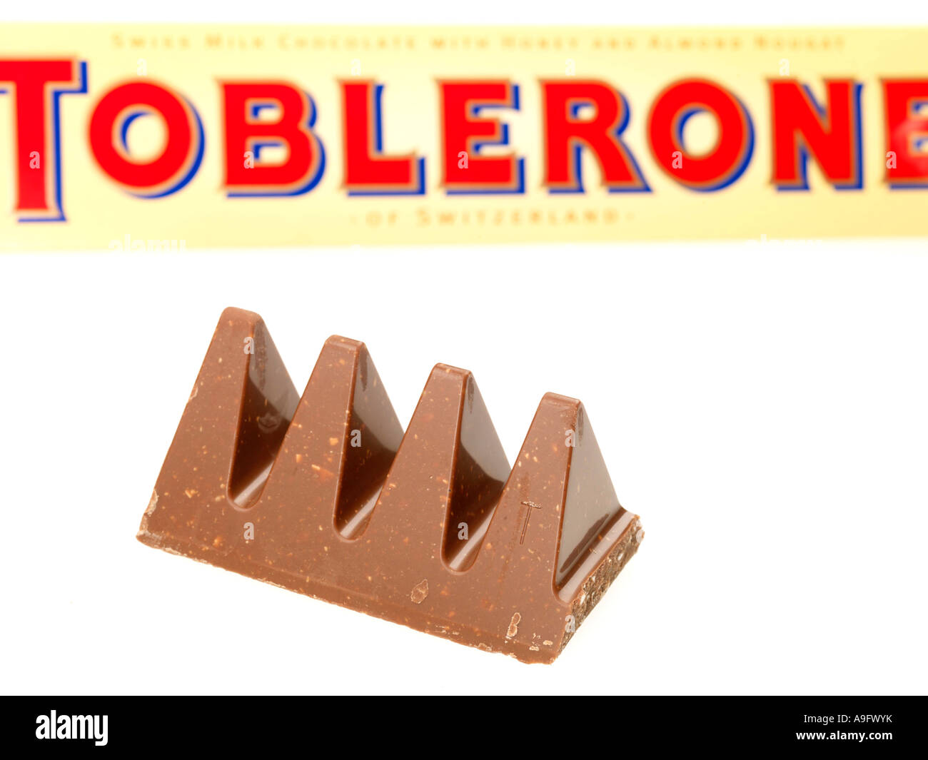 Milk chocolate bar snack nut toblerone hi-res stock photography and ...