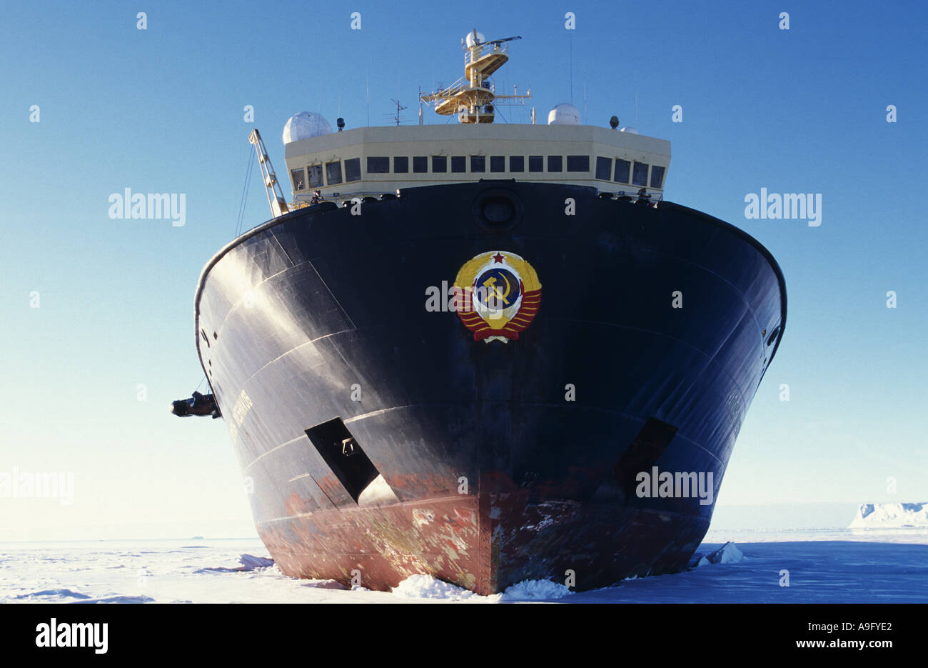 russian icebreaker Kapitan Khlebnikov, in the ice of the Lutzow-Holm ...