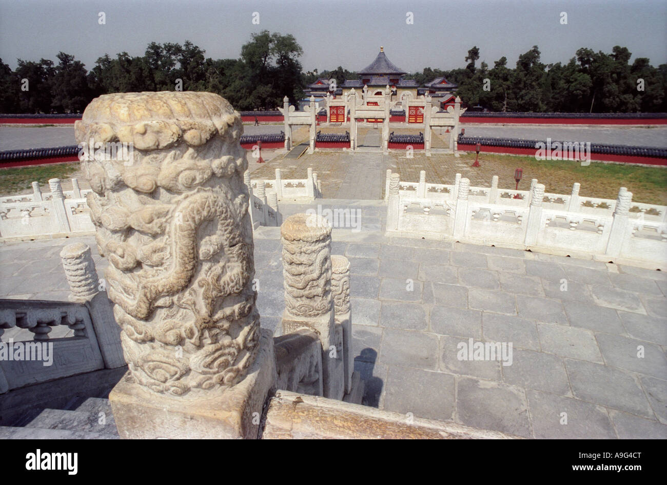 CHN, China, Beijing. Altar terrace on the area of the Altar of Heaven ...