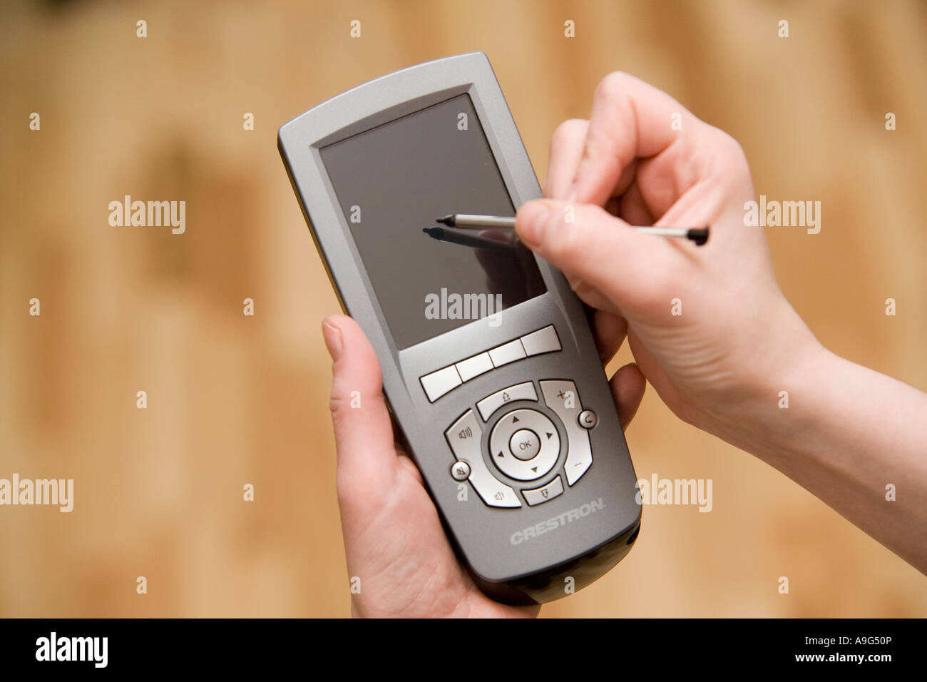 Crestron Control panel, Home automation technology Stock Photo - Alamy