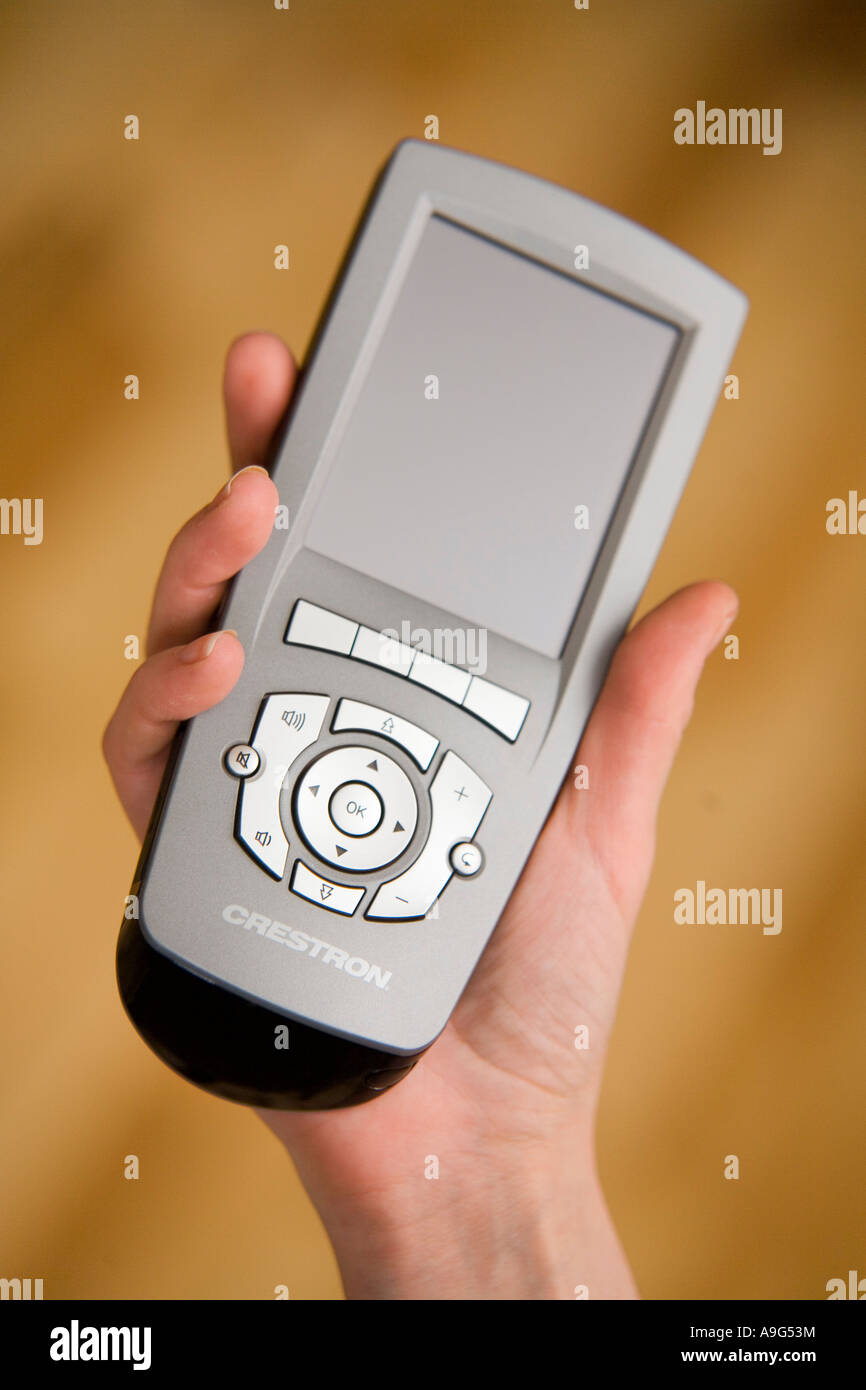 Crestron Control panel, Home automation technology Stock Photo - Alamy