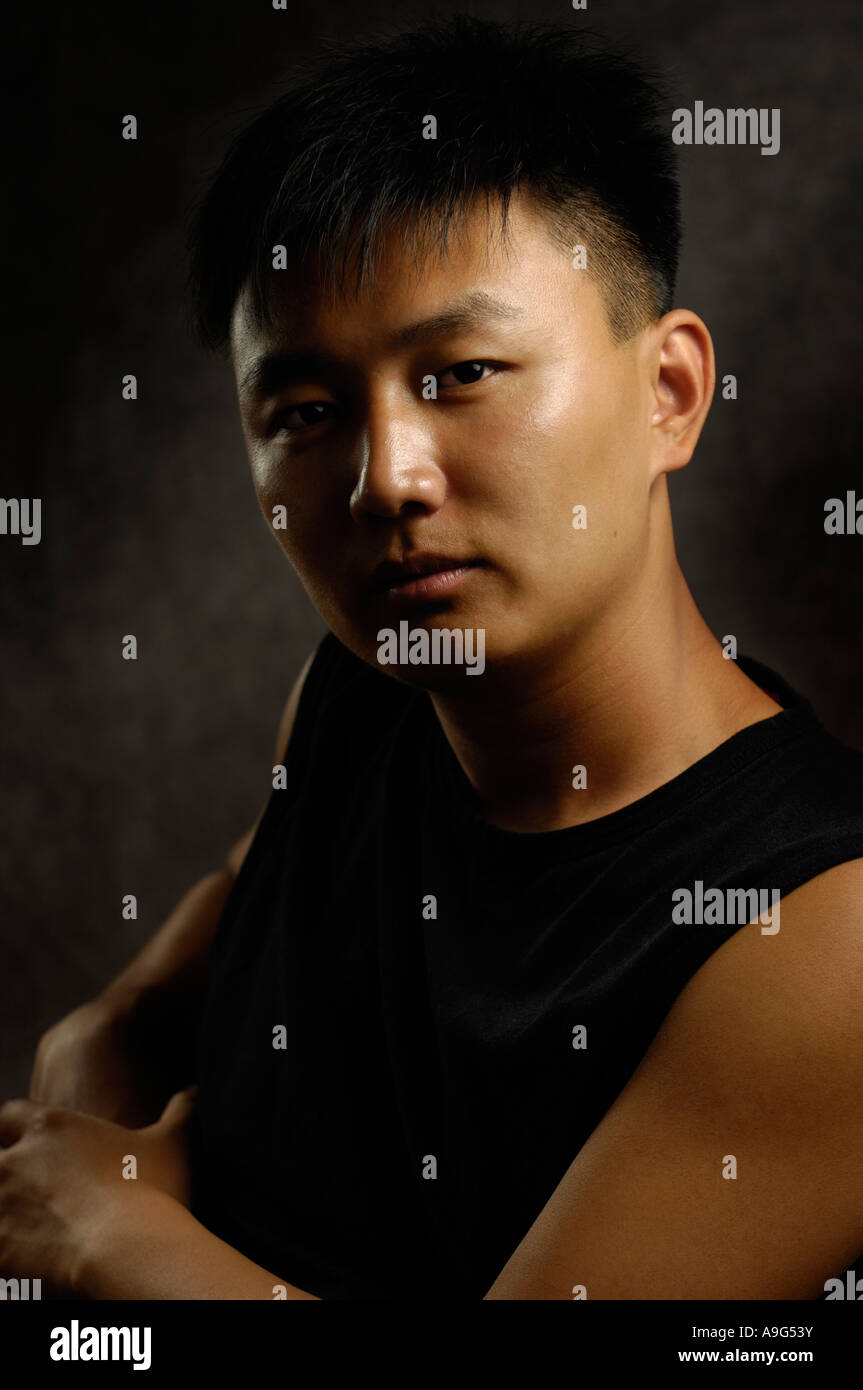 Young asian man Korean ethnicity Artistic expressive portrait Stock ...
