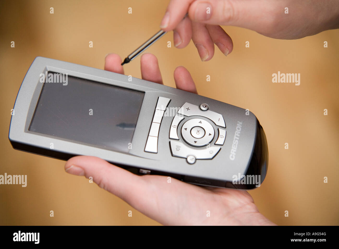 Crestron Control panel, Home automation technology Stock Photo - Alamy