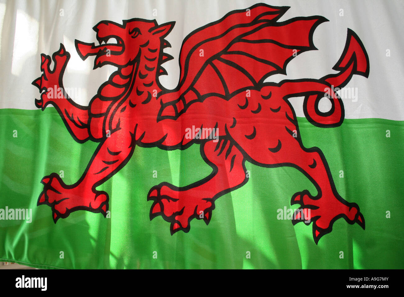 Welsh Flag Barry Town Hall Stock Photo - Alamy