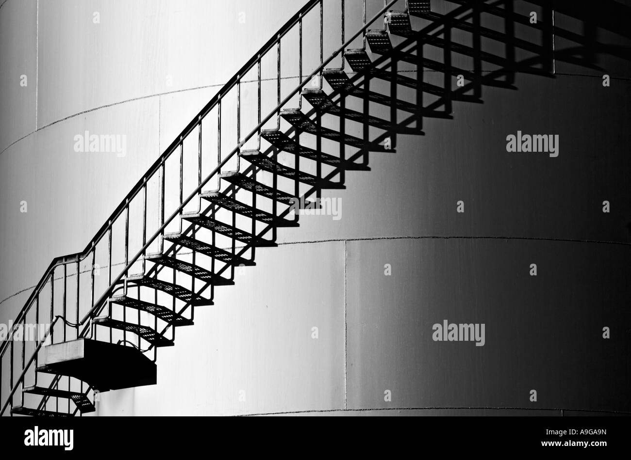 Petroleum bulk storage tank Black and White Stock Photos & Images - Alamy