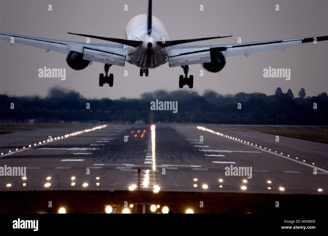 Plane Landing On Runway