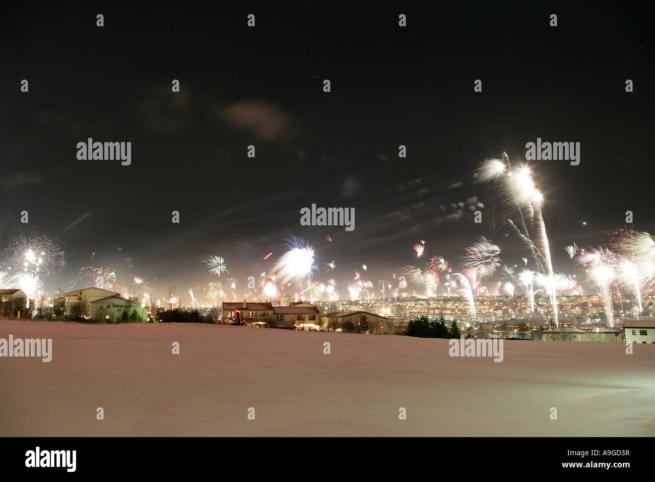 New year 2005 in Reykjavik Stock Photo - Alamy