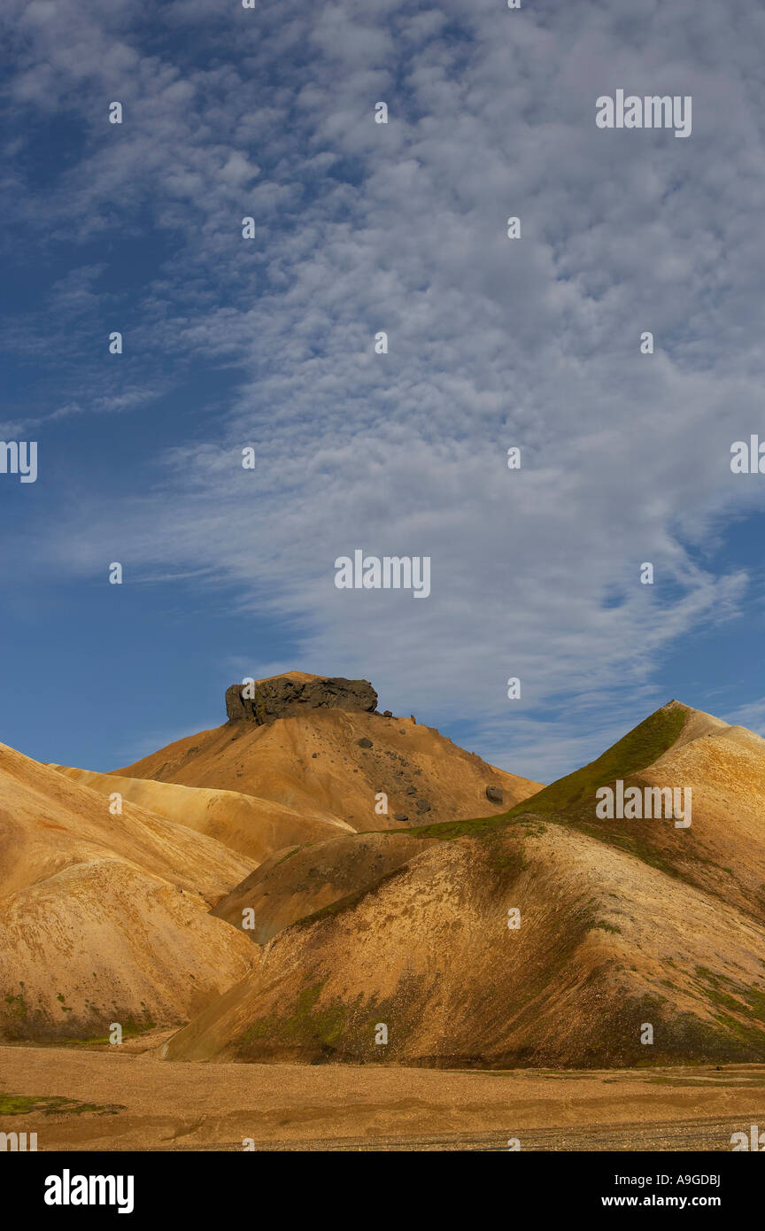 The mountain Hattur in Jokulsgilskvisl in Landmannalaugar Stock Photo ...