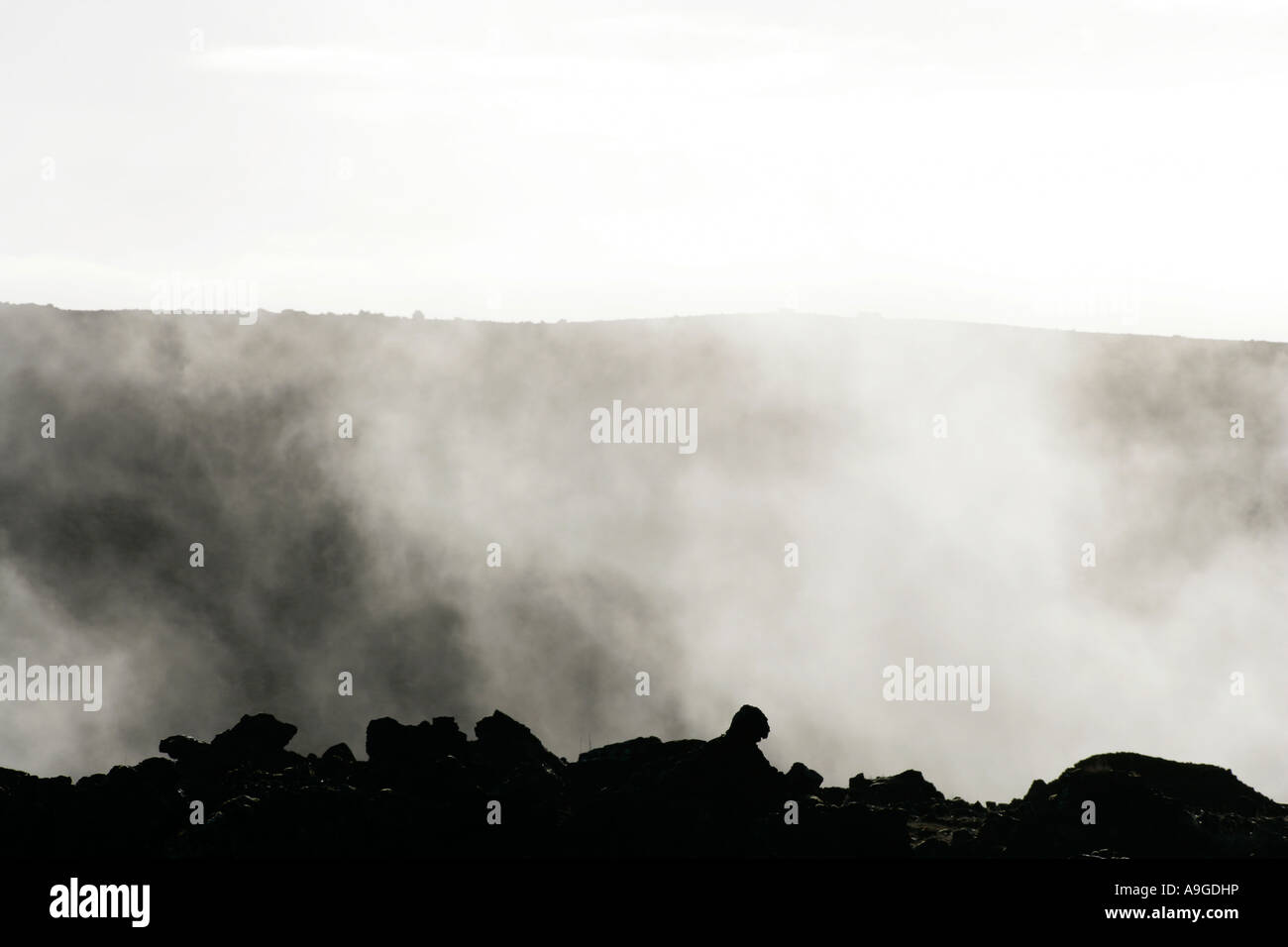 Natural steam from geothermal area in Reykjanes Iceland Stock Photo - Alamy