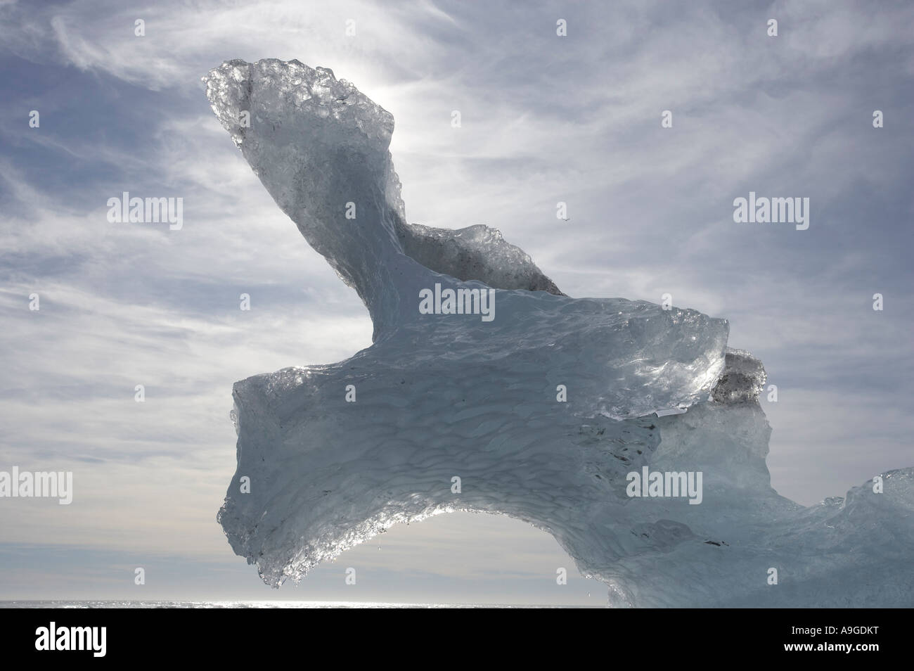 Melting ice cubes at the beach near Jokulsarlon, Iceland Stock Photo ...