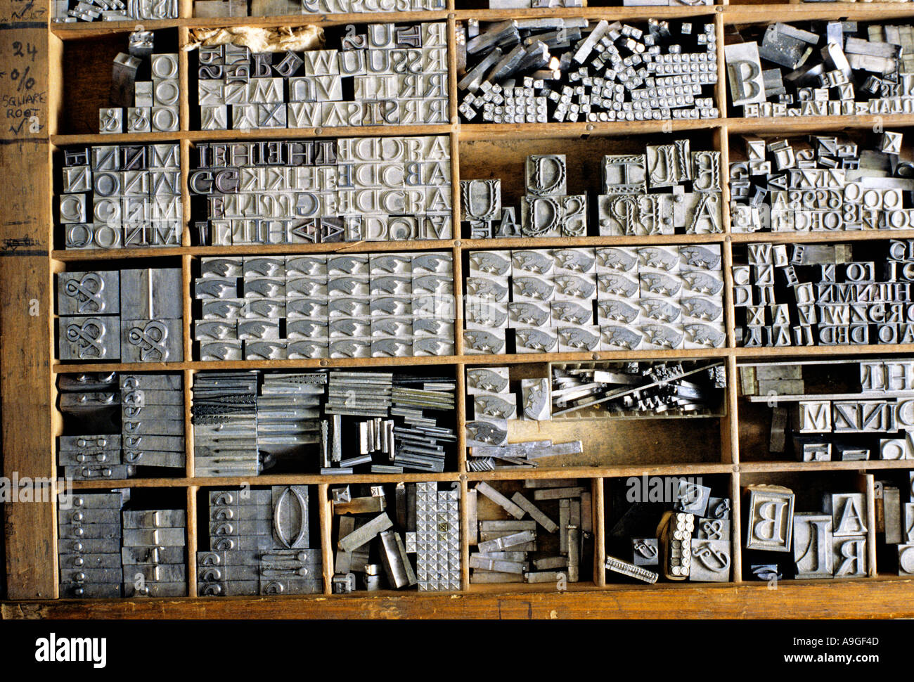Print letters tray hi-res stock photography and images - Alamy