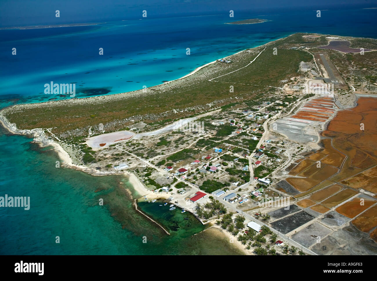 Balfour Town, Salt Cay Island, Turks & Caicos, Caribbean Stock Photo ...