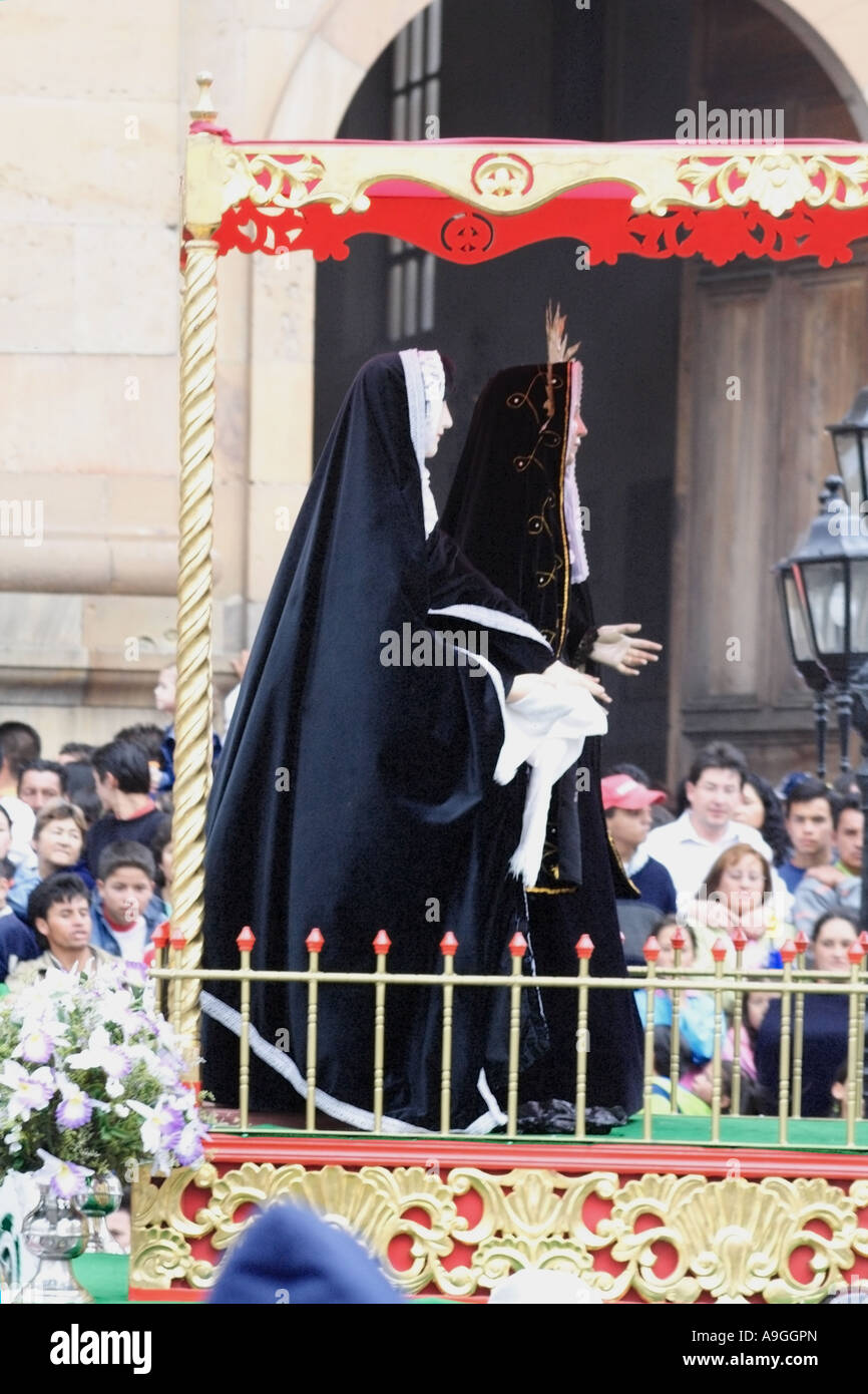 religious litter in a catholic procession, Tunja, Boyacá, South America ...