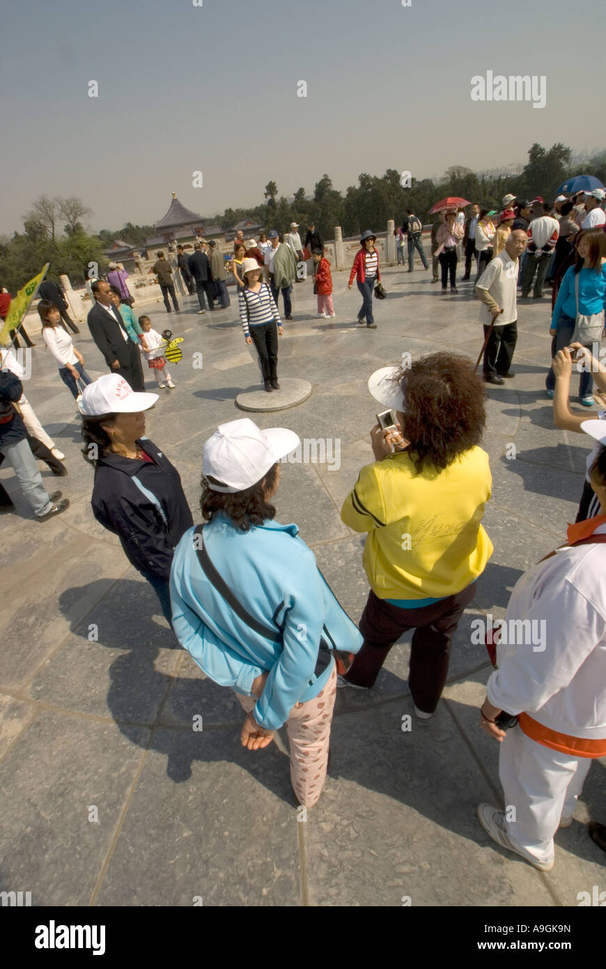 Center of the Round Altar Huanqiutan in Temple of Heaven Tiantan ...
