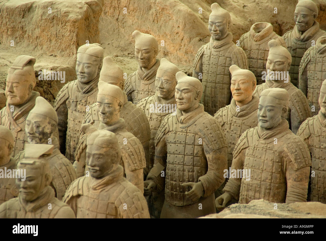 Xian's terra cotta army in Qin Shihuangdi Museum pit number 1 Stock ...