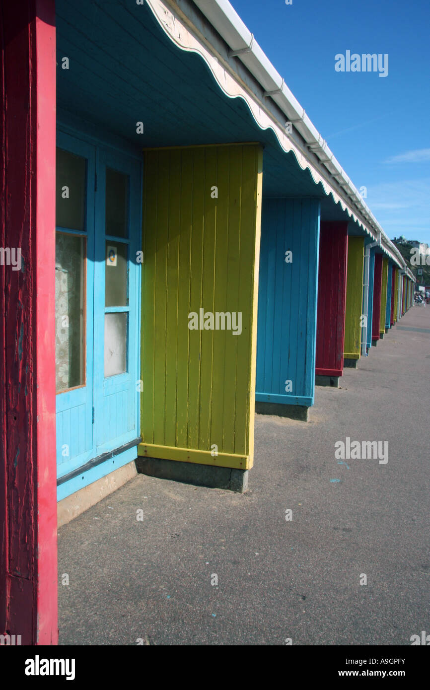 Bournemouth Colourful Beach Huts Stock Photo - Alamy