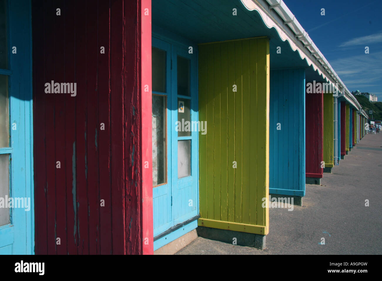 Bournemouth Colourful Beach Huts Stock Photo - Alamy