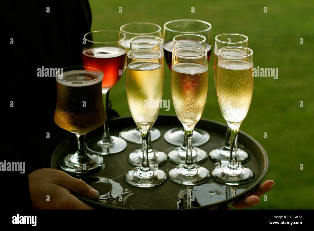 A tray of drinks Stock Photo - Alamy