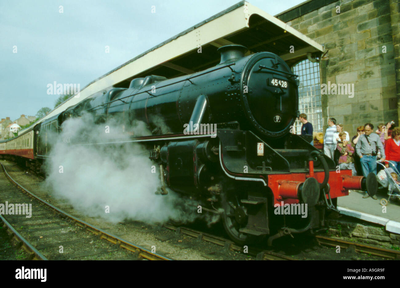 Steam locomotive, Pickering Station, North York Moors Railway ...