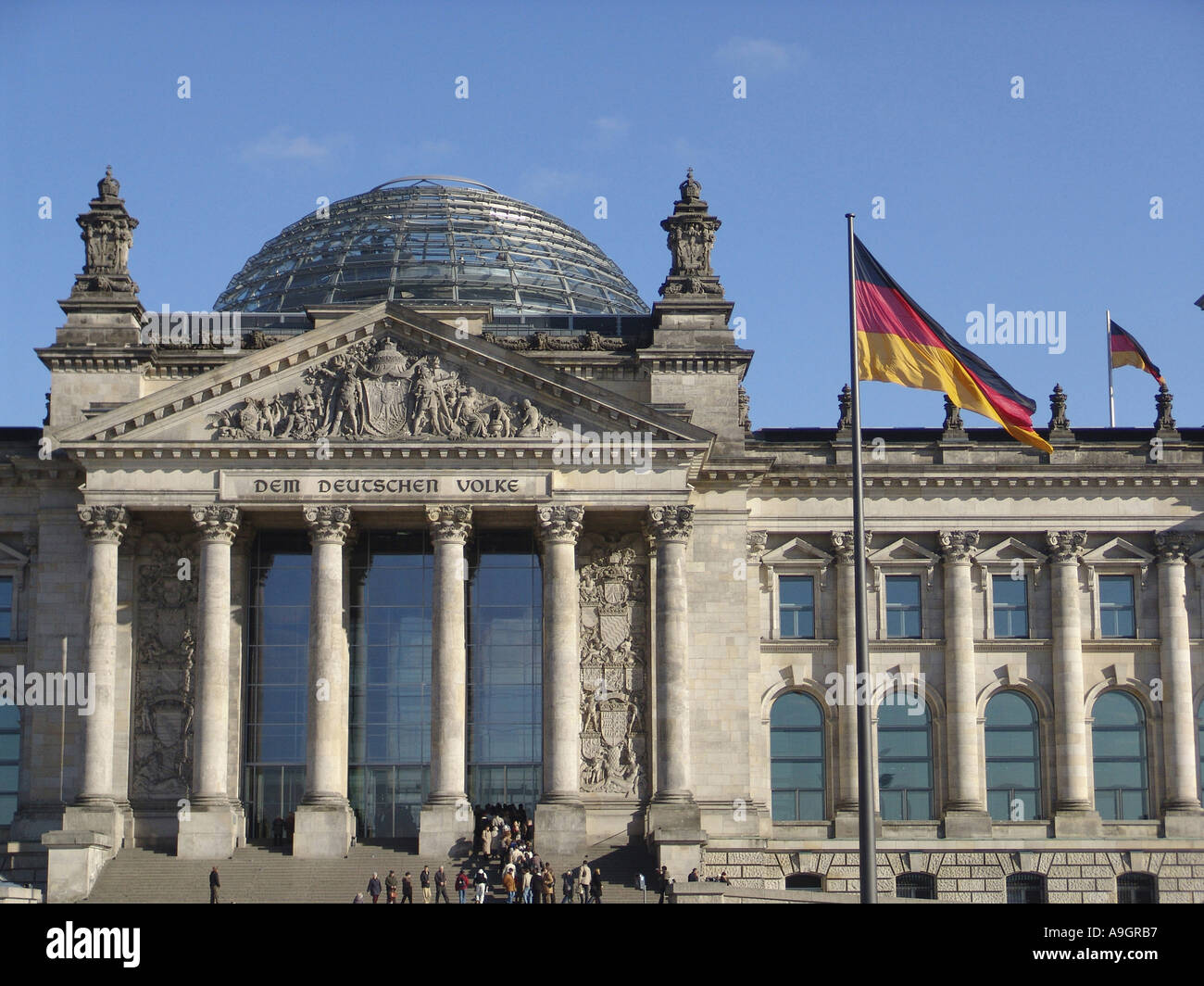Reichstag building, built 1884-1894, designed by Paul Wallot, with the ...