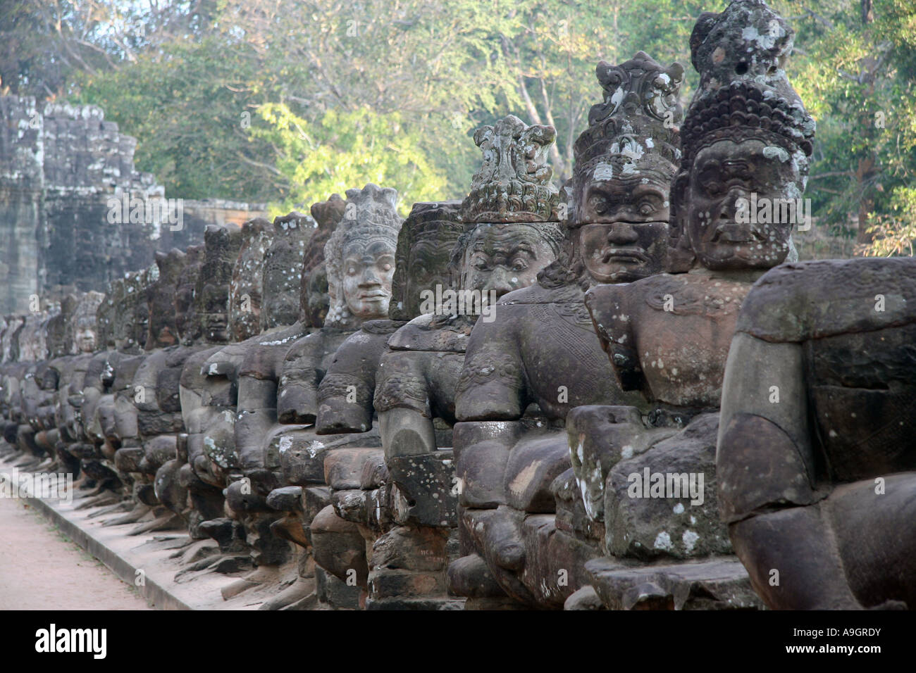 Stone Statues Angkor Stock Photo - Alamy