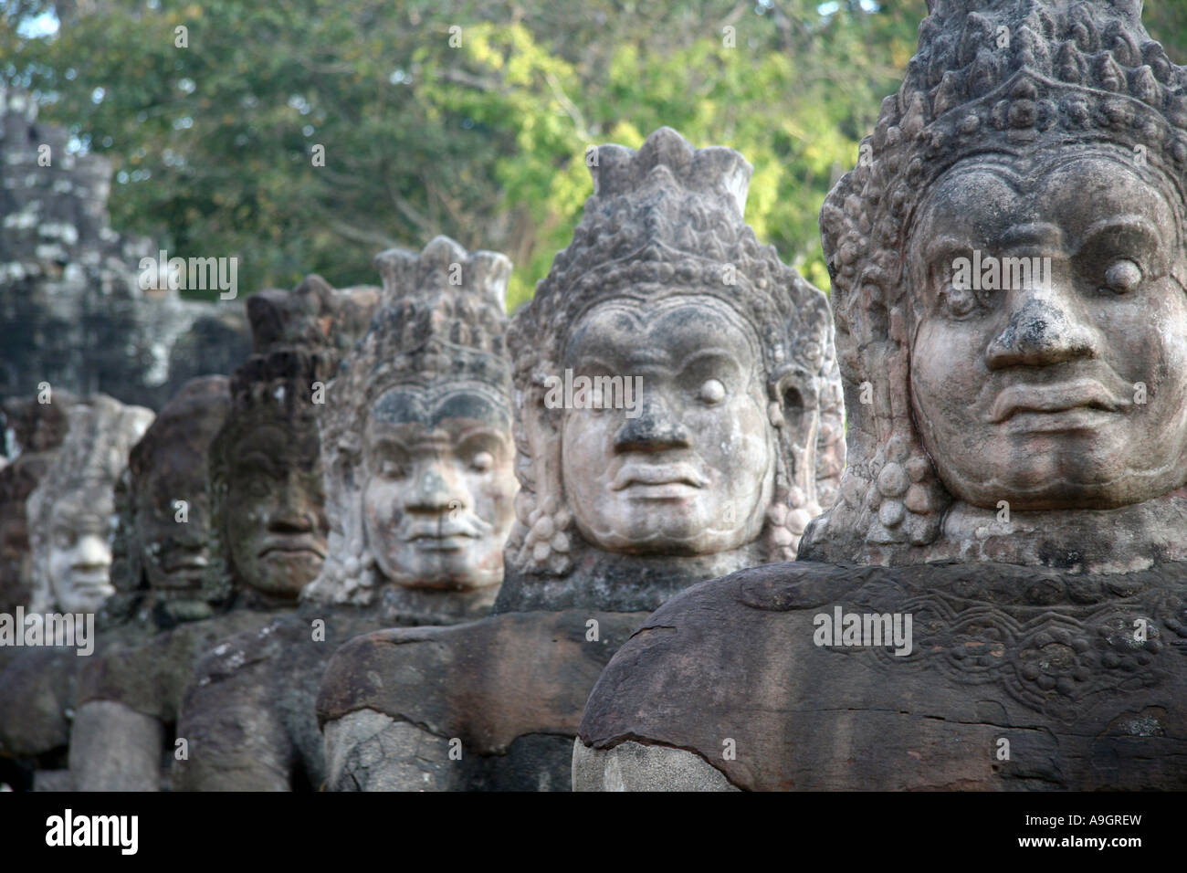 Stone Statues Angkor Stock Photo - Alamy