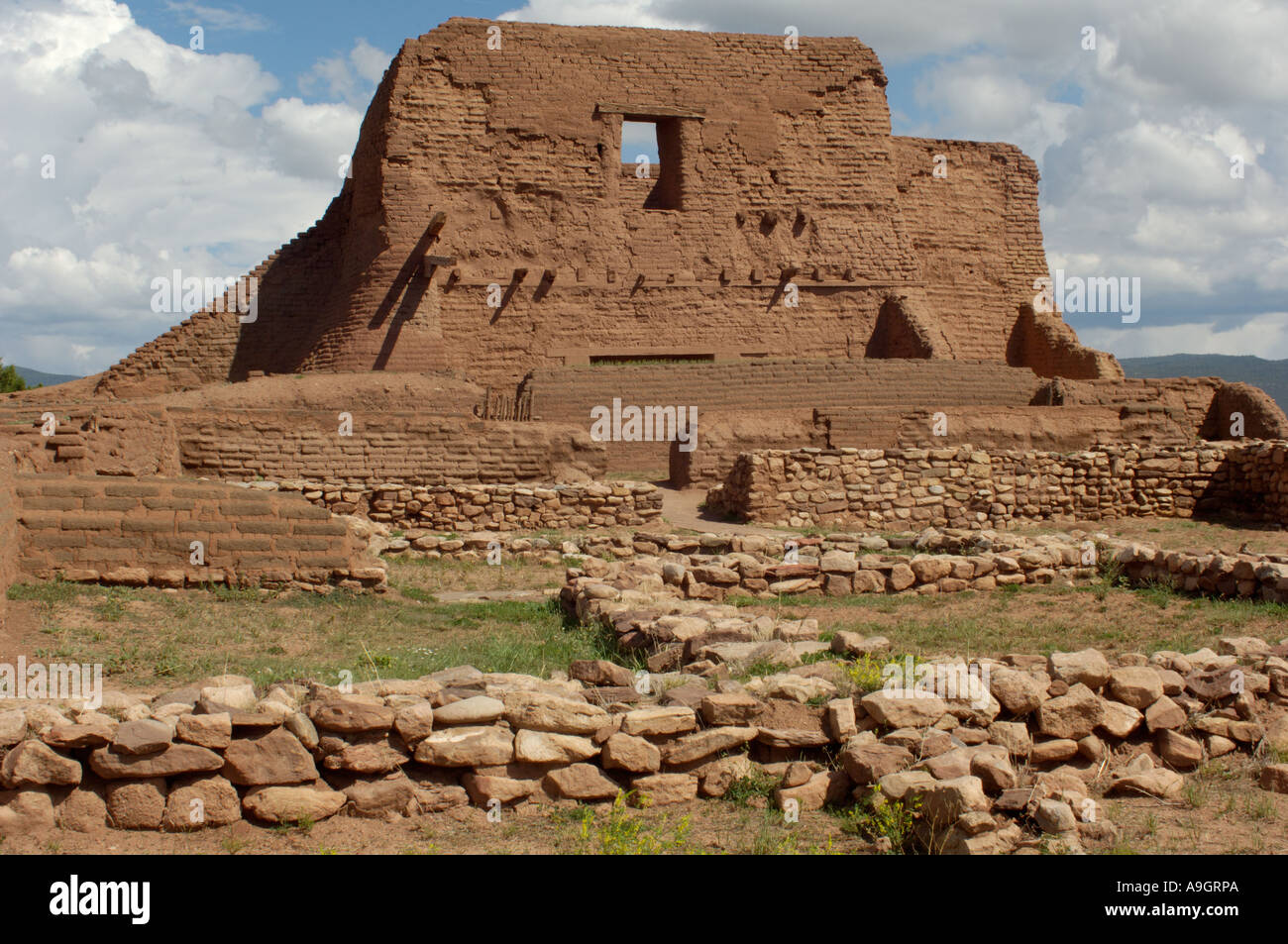 Ruins of Pecos Pueblo and mission church seat of the 17th century ...
