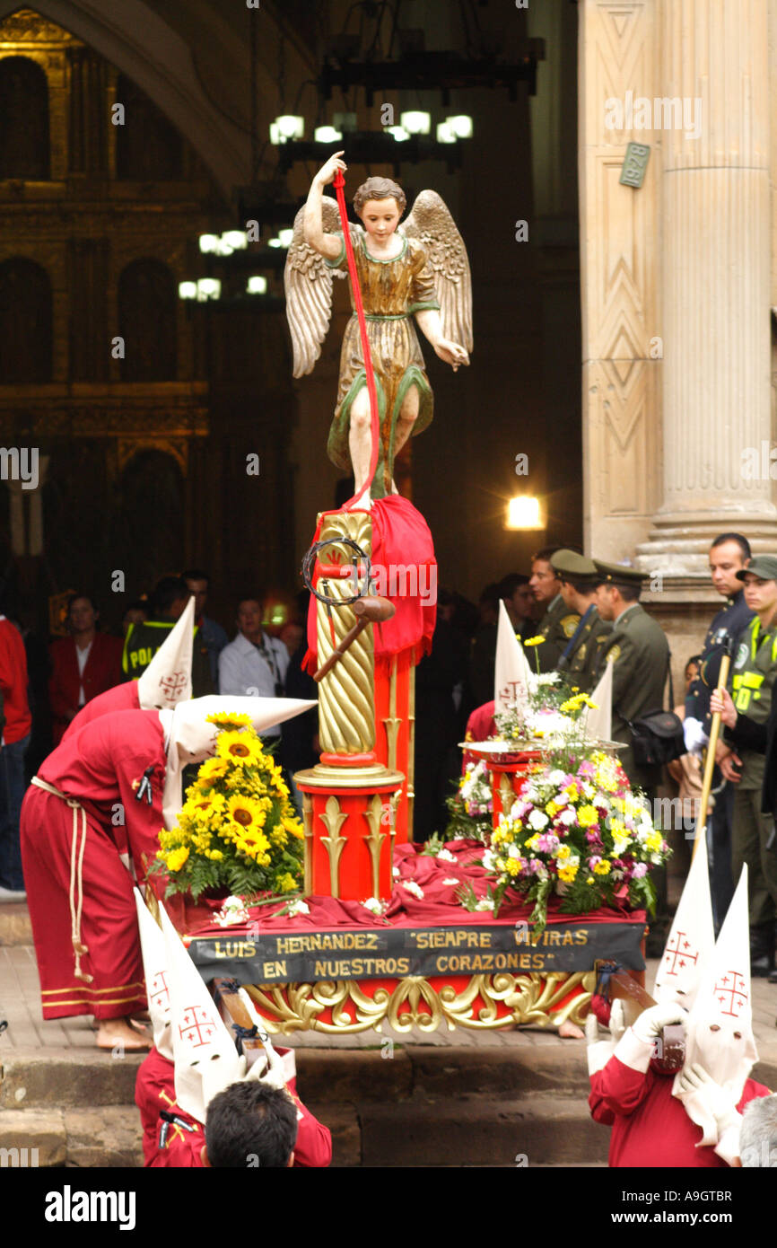 religious litter in a catholic procession, Tunja, Boyacá, South America ...