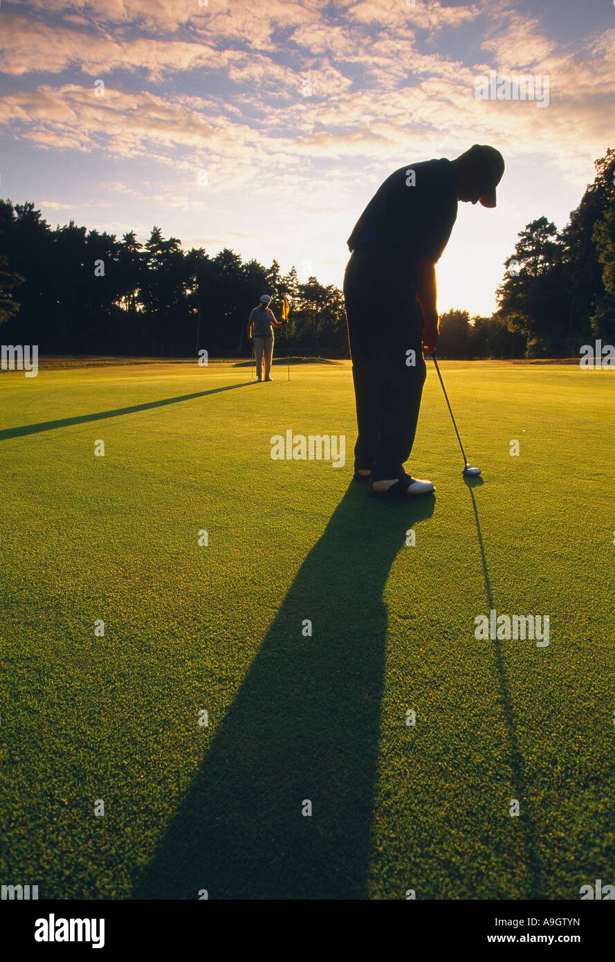 Golf green man silhouette hi-res stock photography and images - Alamy