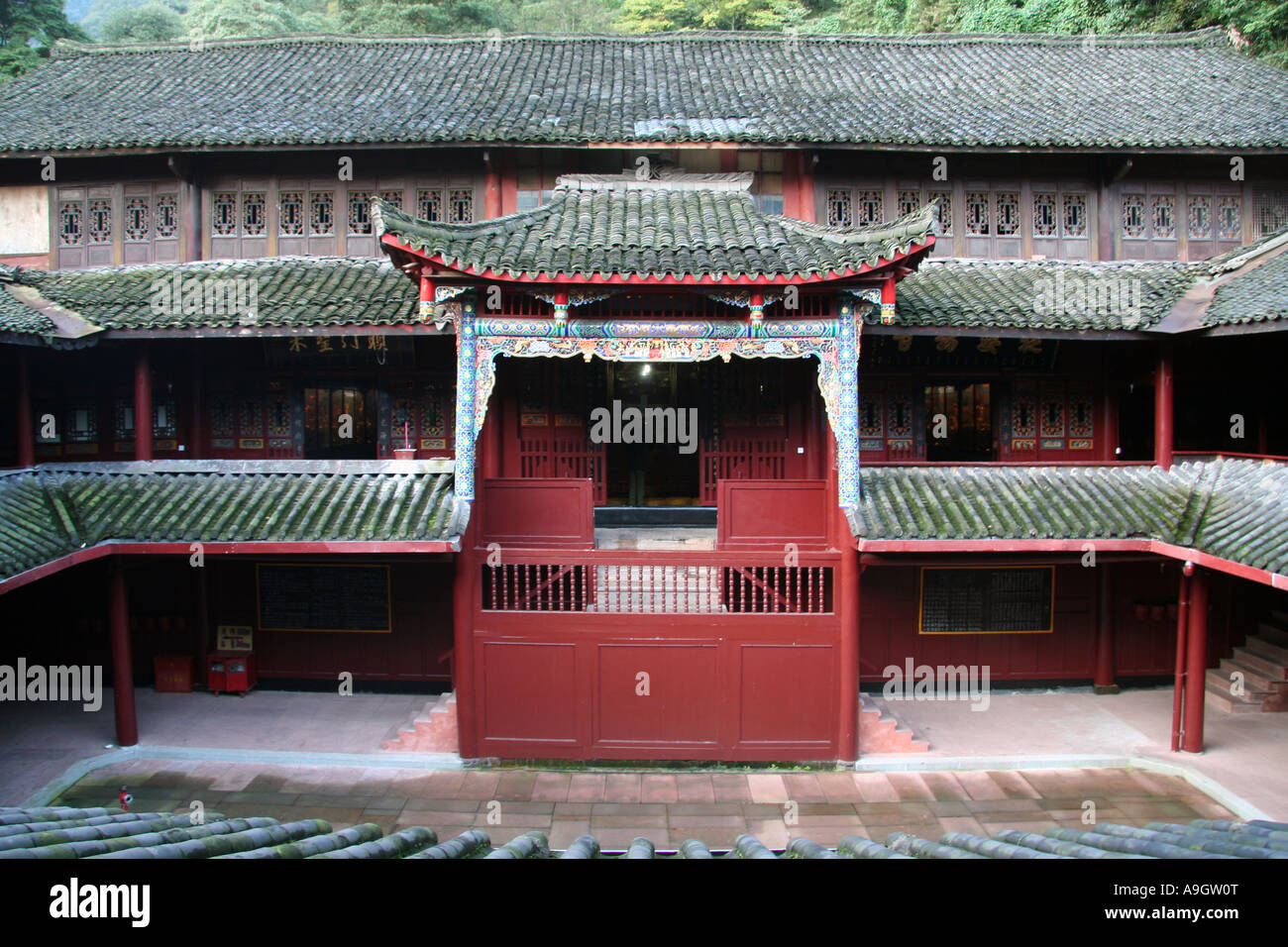 Hongchongping Buddhist Monastery on Mount Emei Shan China Stock Photo ...