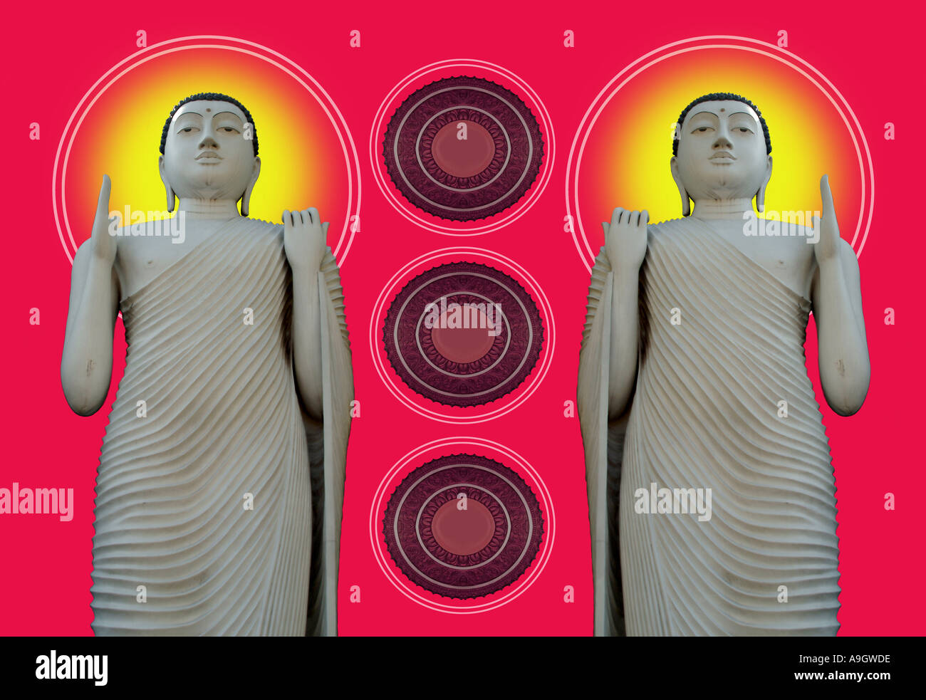 pattern created from a standing large bhudda bhudda statue from sri ...