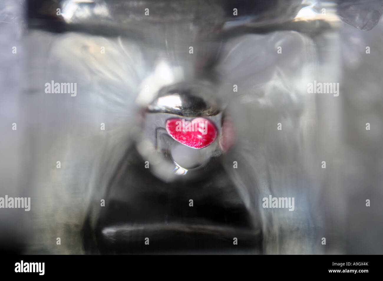 Heart in glass Stock Photo - Alamy