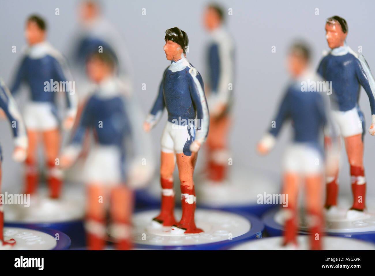Subbuteo Scotland Replica Table Football Players Stock Photo - Alamy