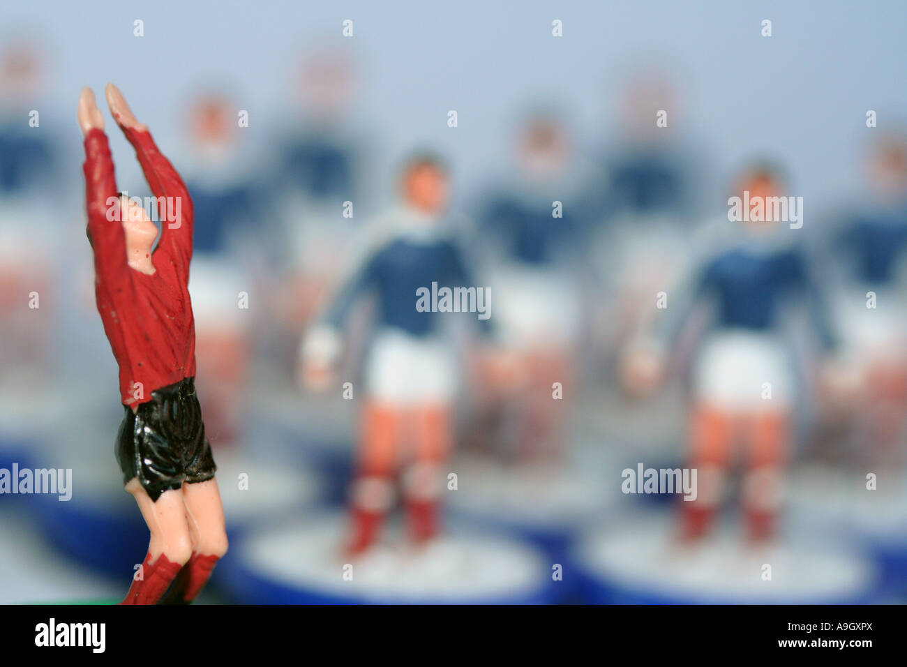 Subbuteo Scotland Replica Table Football Players Stock Photo - Alamy