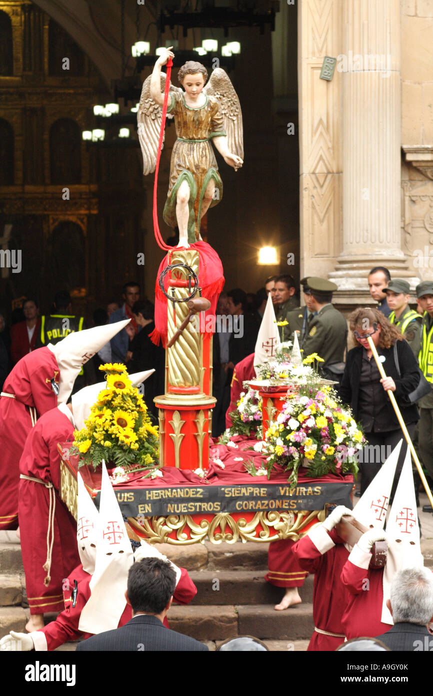 religious litter in a catholic procession, Tunja, Boyacá, South America ...