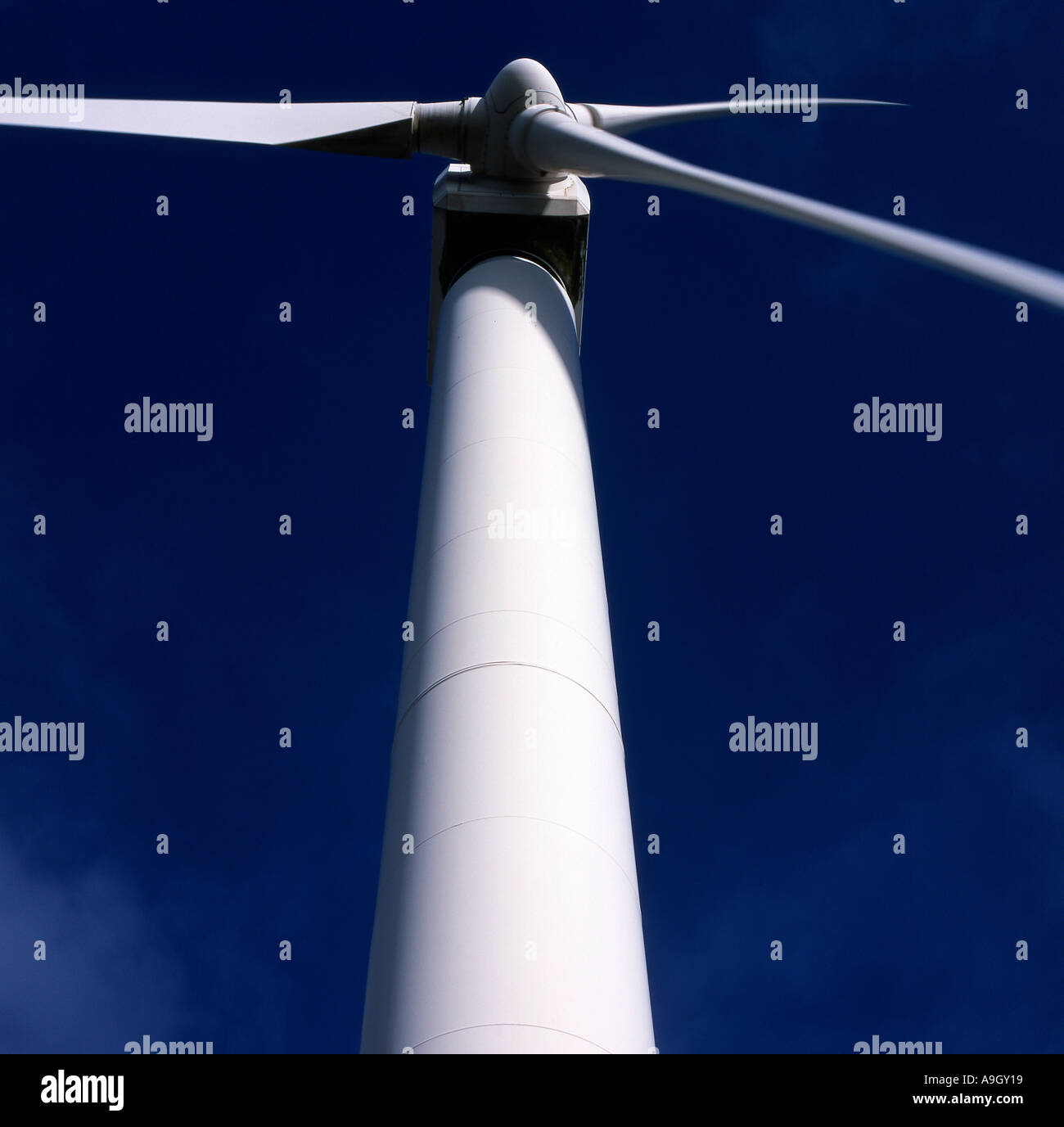 Wind Power Generator at Delabole Gaia Wind Farm Cornwall England Stock ...